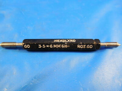 M3.5 X .6 6H METRIC THREAD PLUG GAGE 0.6 GO NO GO P.D.'S = 3.110 & 3. ...
