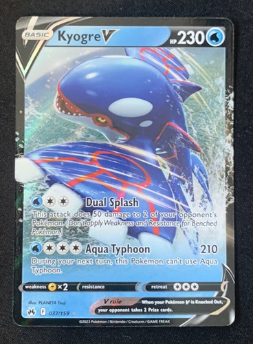 Kyogre V 037/159 Crown Zenith Ultra Rare Holo Pokemon TCG Card NM | eBay