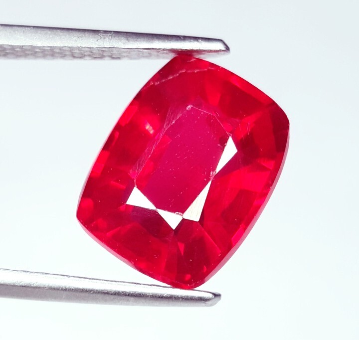 Natural Red Ruby 7.87 Ct Loose Certified Gemstone Cushion Cut AAA+ ...