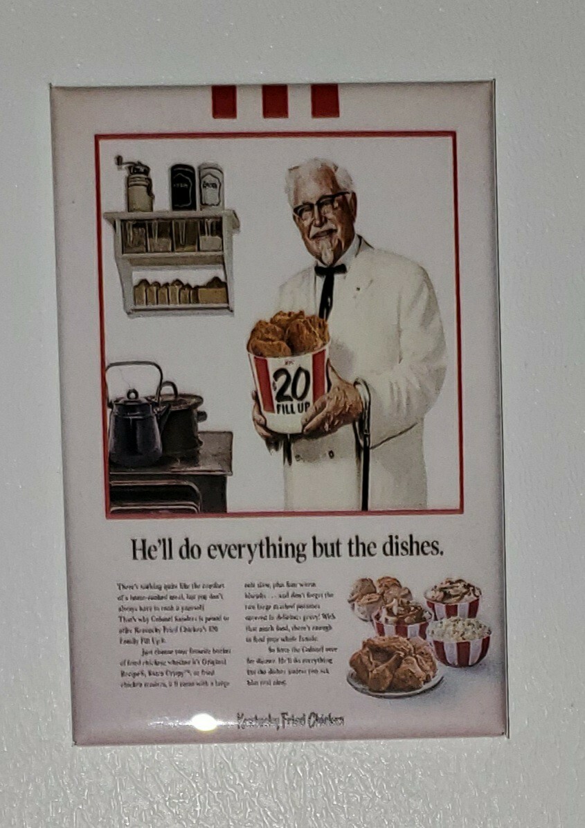 KFC Kentucky Fried Chicken vintage ad Refrigerator Magnet 2" 3" Colonel ...