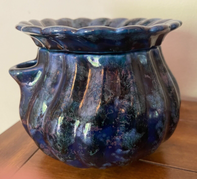Violet Porcelain Planter Violet Pot Planter With Saucer Large Hand