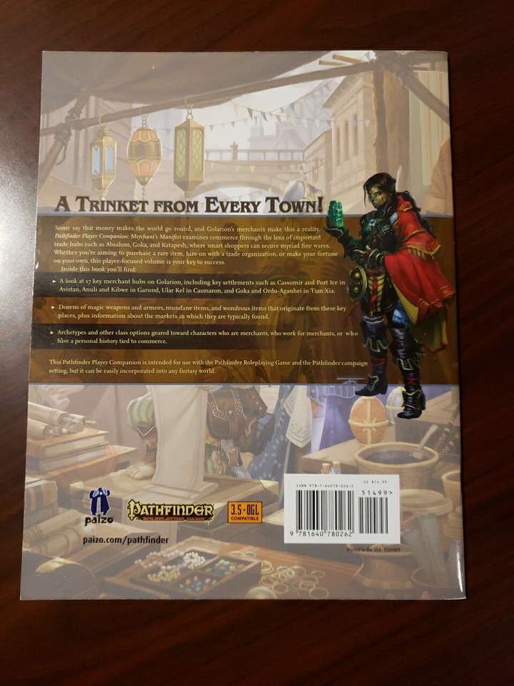 Paizo Publishing Pathfinder Player Companion Merchant's Manifest | eBay