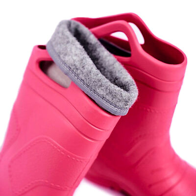 Children WINTER BOOTS Girl Boy Ultralight Insulated Rubber Wellies SNOW ...