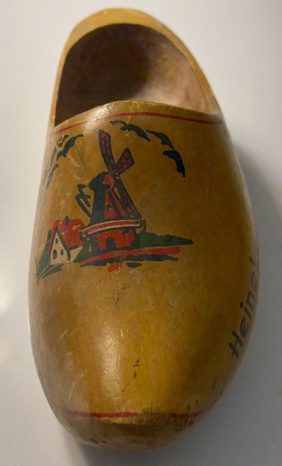 Dutch Clog Wooden Hand Carved Vintage Heineken Collectible Holland ...
