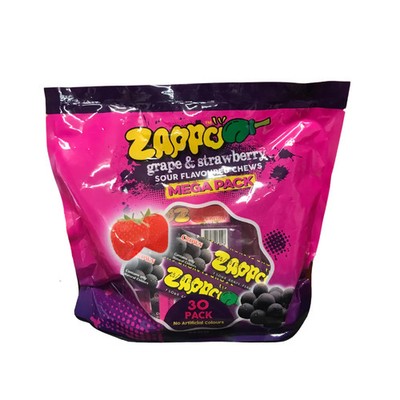 Zappo Grape and Strawberry Sour Chews 30 Mega Pack 780g | eBay Australia