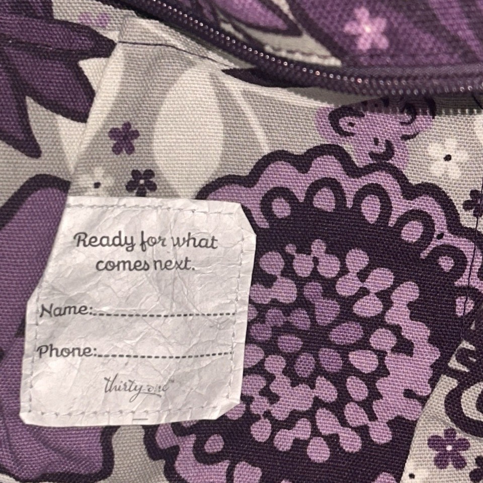 Thirty One Retro Metro Purple Paisley Weekender Travel Bag Canvas 0117 ...