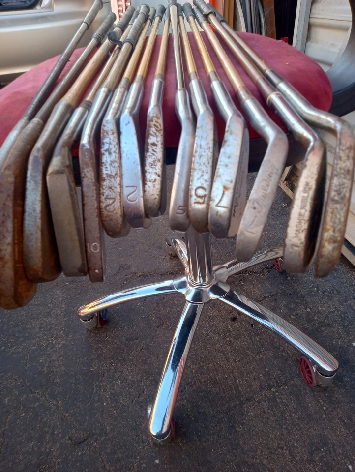 Antique Golf Clubs Wood, Bamboo, Metal. 14 Total | eBay