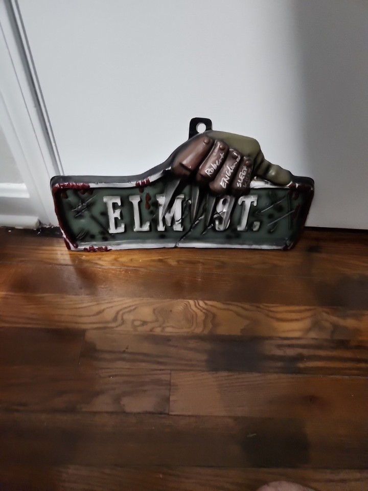 Elm Street Plastic Sign Autographed By Robert Englund | eBay