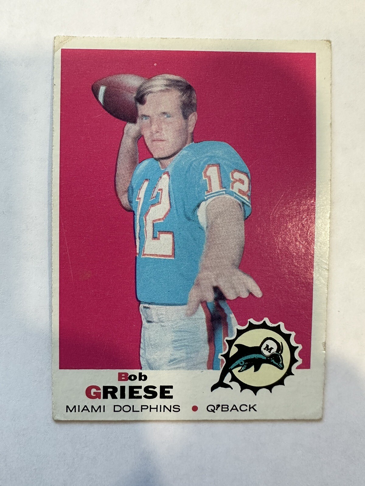 Bob Griese 1969 Topps Miami Dolphins 2nd Yr Card #161 | eBay