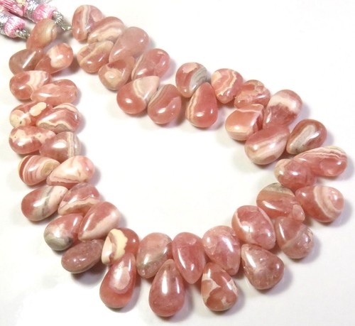 Rodocrosite Rosa Pera Liscio Gemma 9.5-12mm Naturale Perline 20.3cm Fai ...