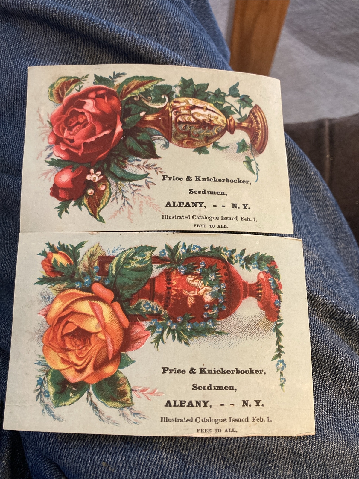 2 - Price & Knickerbocker Trade Card - Seedmen - Albany, NY. P439 | eBay