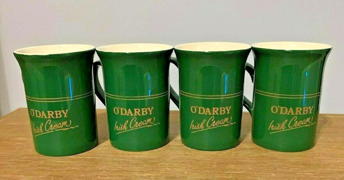 Set of 4 O'Darby Irish Cream Coffee Mugs Coloroll England Gold Trim 4 ...