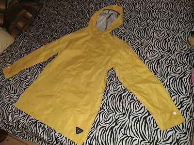 scotch soda men's Large hooded yellow rain jacket ELUC sold out HTF ...