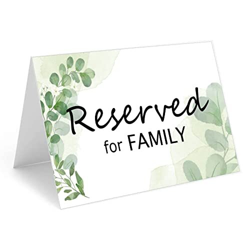 Reserved Signs for Wedding Reception Greenery Reserved Table Cards ...