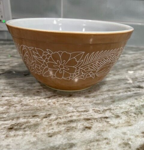 Vintage PYREX Woodland Brown Glass Bowl 402 | eBay