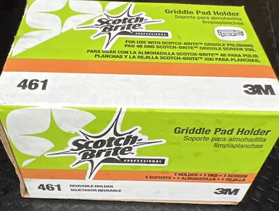 3M Scotch-Brite 461 Professional Griddle Pad Holder Kit with Pad and ...