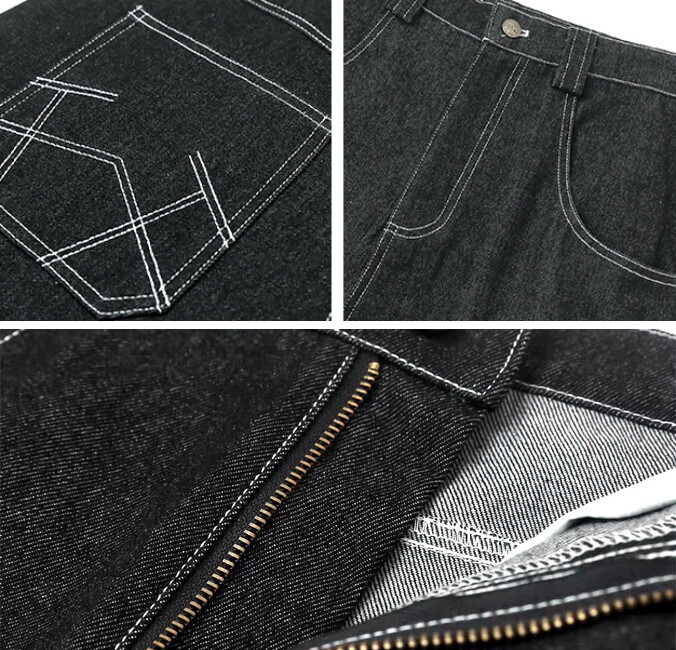 Mens Loose Denim Shorts Gangsta Chicano Hip-Hop Knee-Length Pants Baggy ...