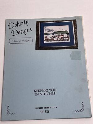 Doherty Designs Fishing Harbor Cross Stitch Pattern | eBay