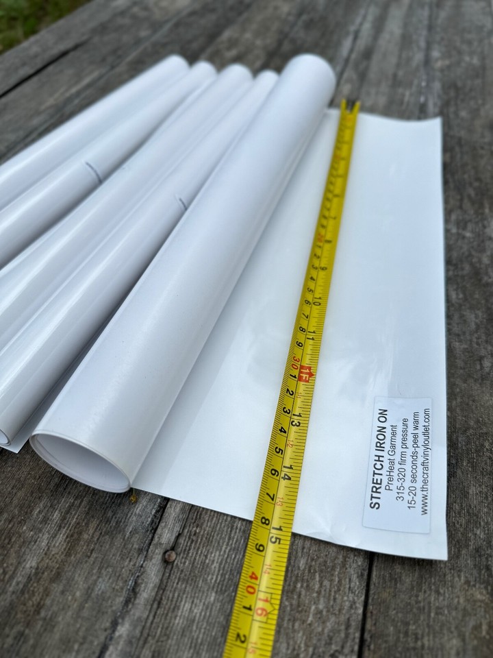 FIVE Yards 15"x36" ROLLS Siser EasyWeed Stretch Heat Transfer Vinyl T ...