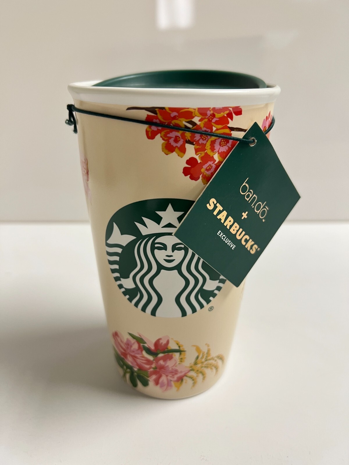 Starbucks 12oz Traveler Coffee Mug Cup Bando Rose Floral Pink Ban.do | eBay