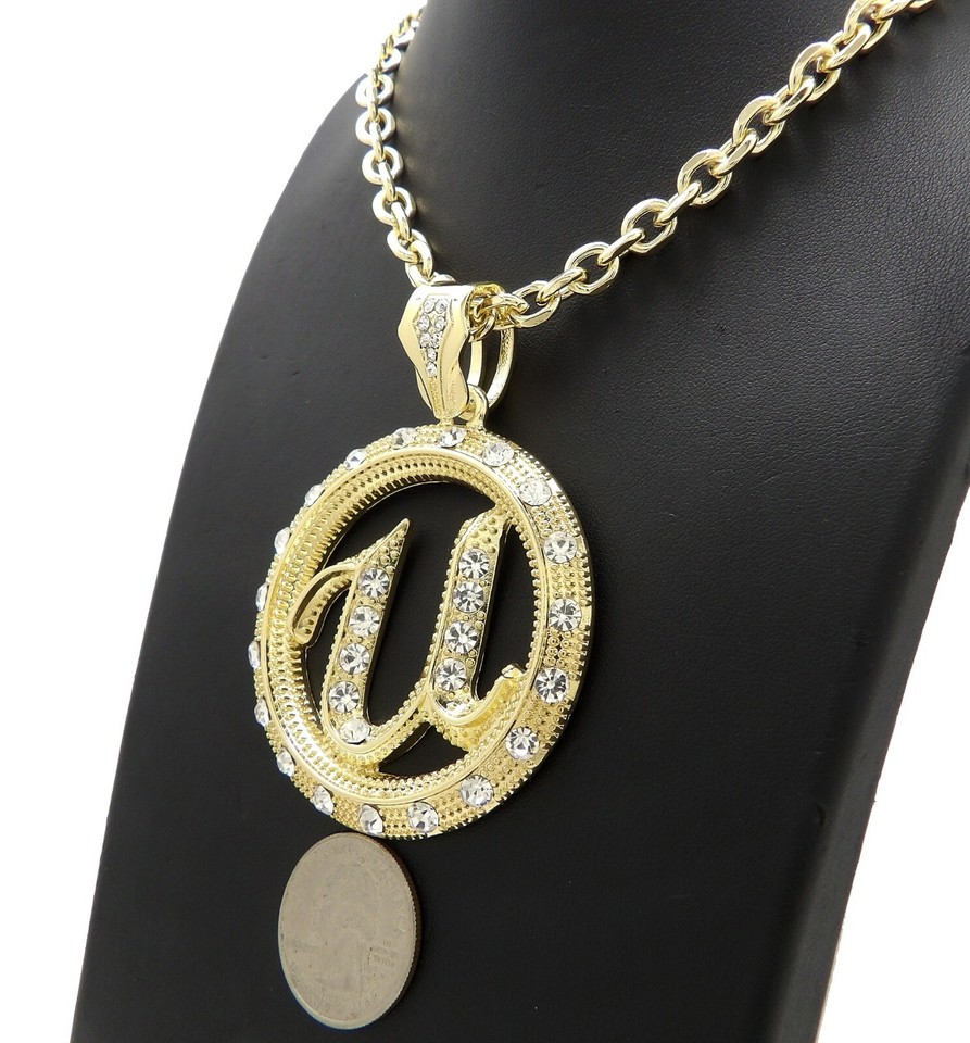 Hip Hop Usher U Pendant 7mm/18",20",24",30" Link Chain Fashion Necklace ...
