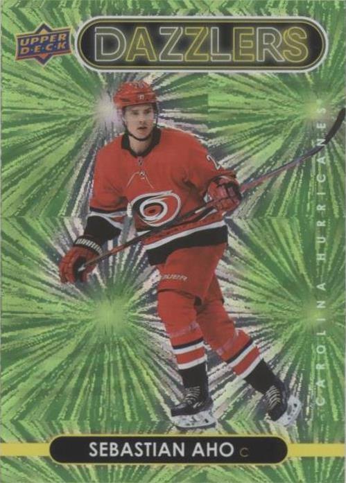 2021-22 Upper Deck Series 1 - Dazzlers Sebastian Aho #DZ-9 Green for ...