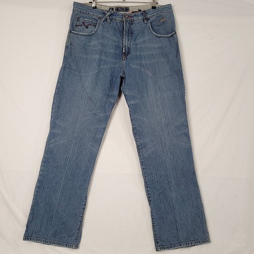 LR Geans Men's Blue Denim Pants Straight Leg Regular Fit Blue Size 36 x ...