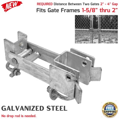 Heavy Duty Chain Link Fence Double Gate Latch for 1-5/8'' - 2'' Gate ...
