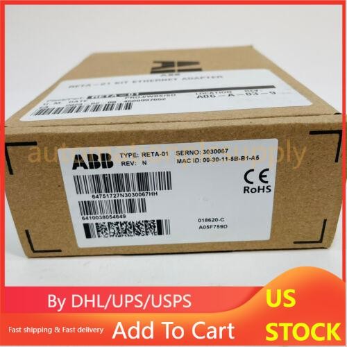 1PC ABB RETA-01 RETA01 Ethernet Adapter New In Box Fast Shipping US ...
