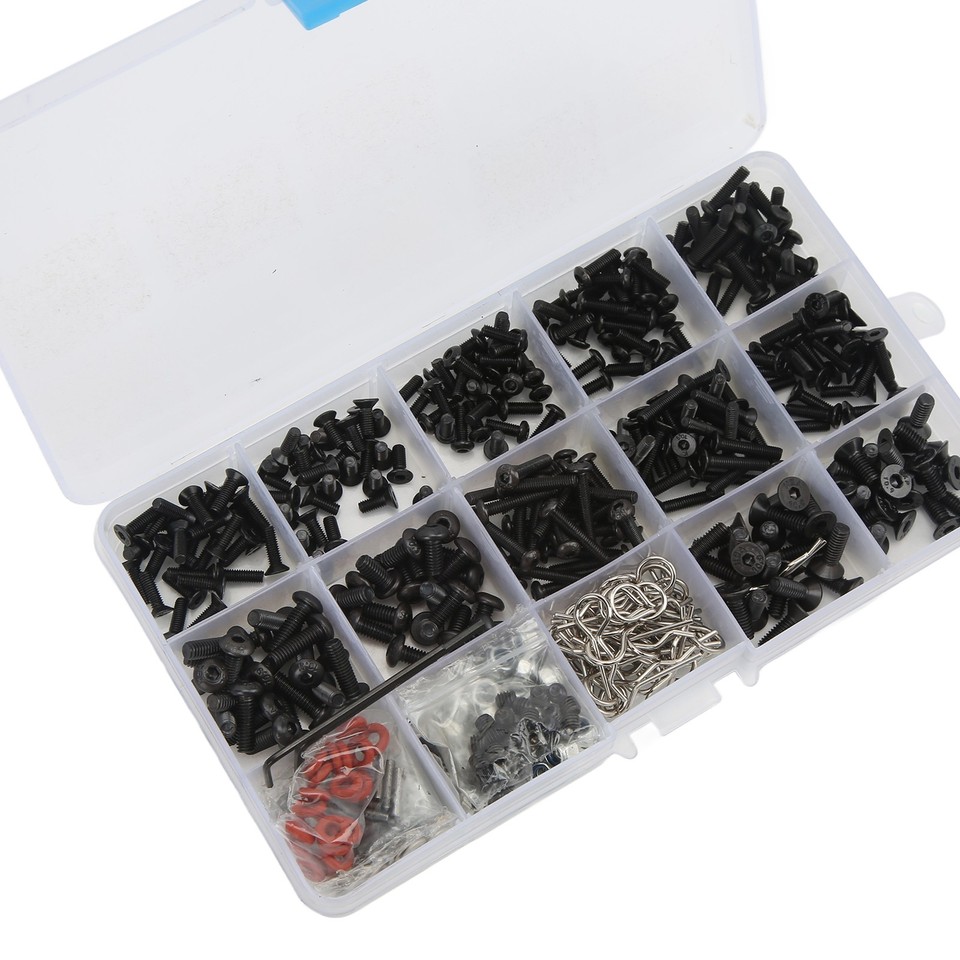 522Pcs RC Screw Kit Multiple Sizes High Hardness Clear Thread Screws ...