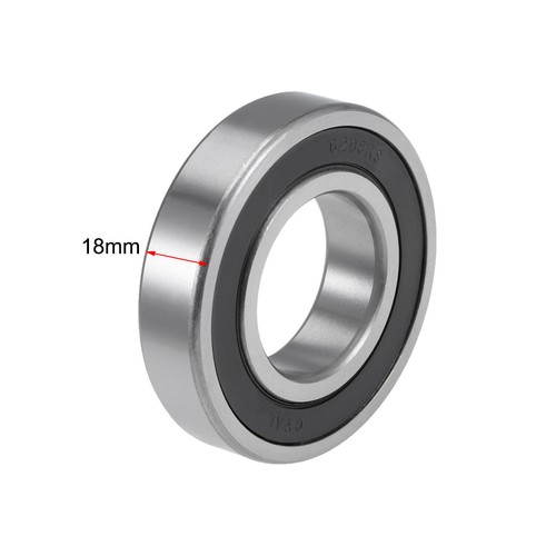 6208-2RS Deep Groove Ball Bearings Z2 40x80x18mm Double Sealed Chrome ...