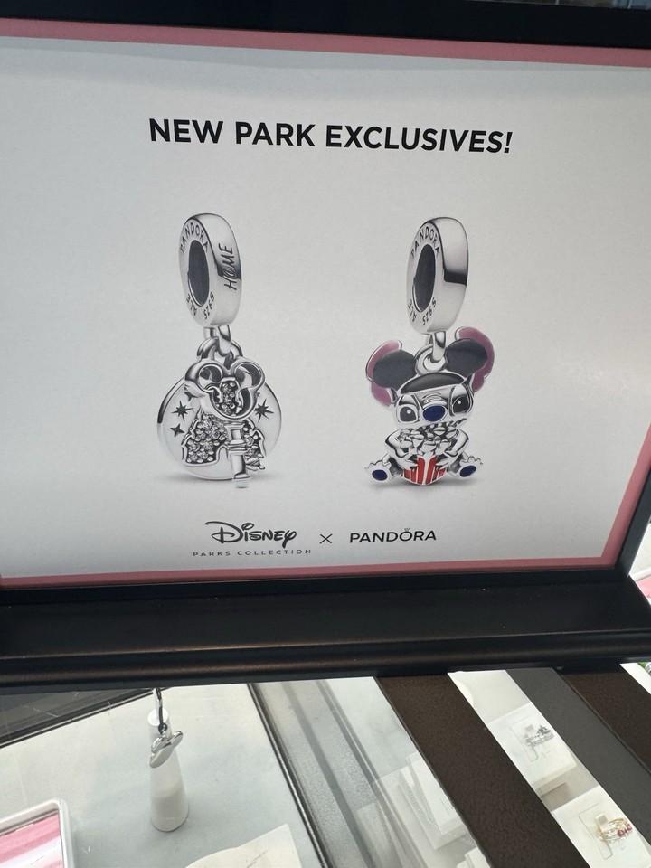 Disney Parks 2025 Stitch Pandora Mickey Ears And Popcorn Bucket Charm ...