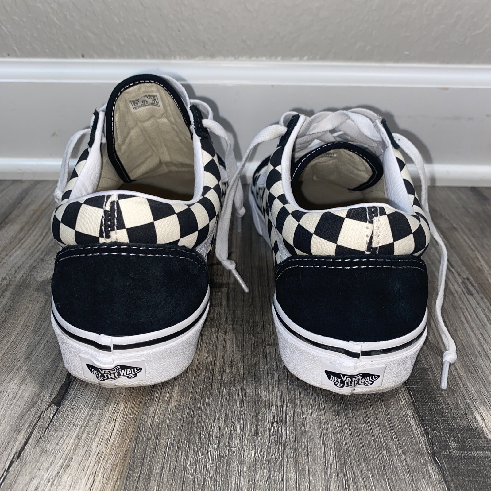 Classic Vans 507452 Black And White Checkered Low Top Sneakers Shoes ...