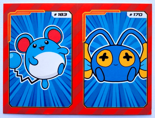 2022 POKEMON POKEDEX GIGAMAX Vol. II Sticker #024 MARILL CHINCHOU PERU ...