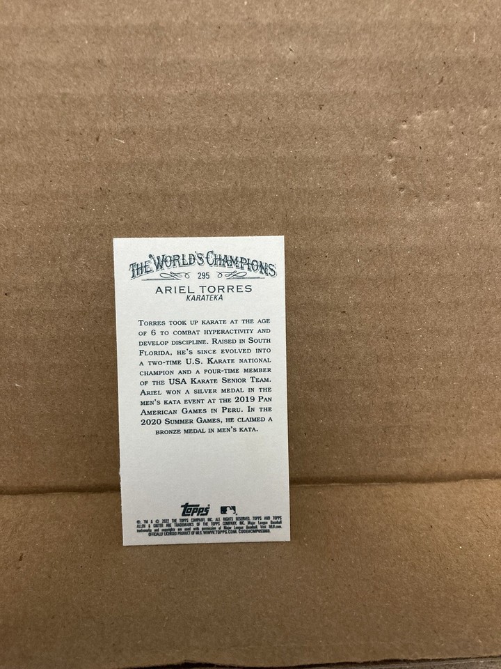 Ariel Torres 2022 Allen and Ginter #295 SP Mini Karate Olympics | eBay
