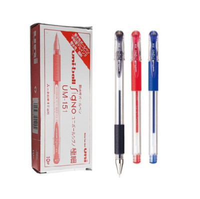 10pcs Uni Ball Signo Gel Ink Ballpoint Pen 0.28mm UM-151-28 ...