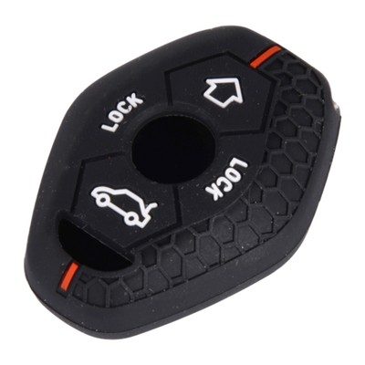 Black Silicone Remote Key Fob Case Cover Fit For BMW E36 E46 E60 E64 X3 ...