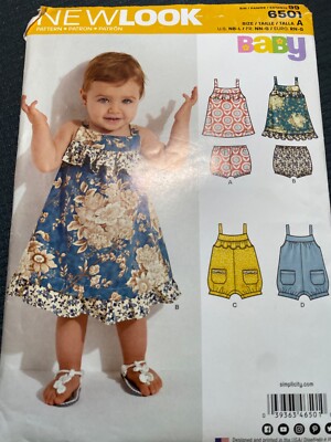New Look Pattern #6501-Babies Sundress/Panties/Romper-Sz NB to L | eBay