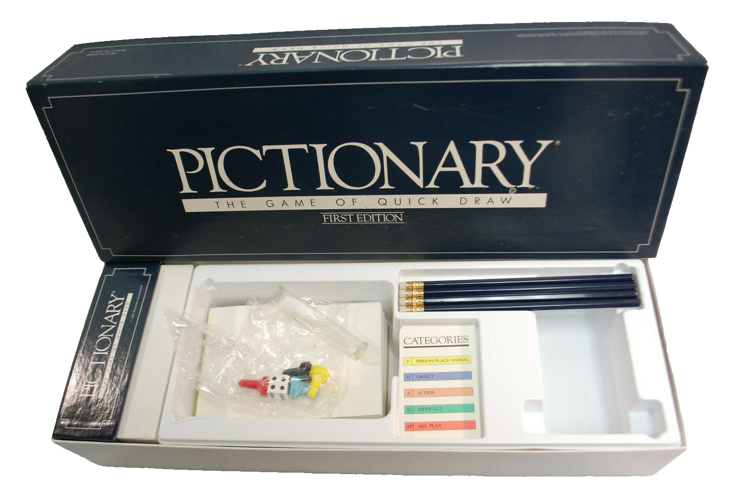 Pictionary First Edition Rare 1985 Original Pieces Complete Vintage ...
