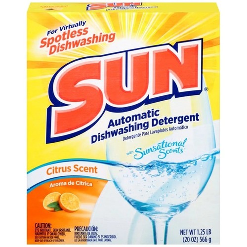 Sun Dish Automatic Citrus Scent Dishwashing Detergent Powder, 20 oz. 2 ...