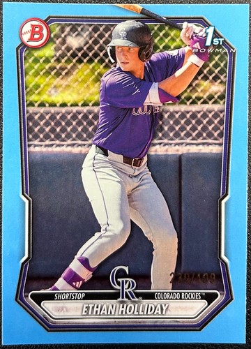 2026 Bowman 1st Bowman Ethan Holliday Sky Blue (/499) #BP-1 COLORADO ...