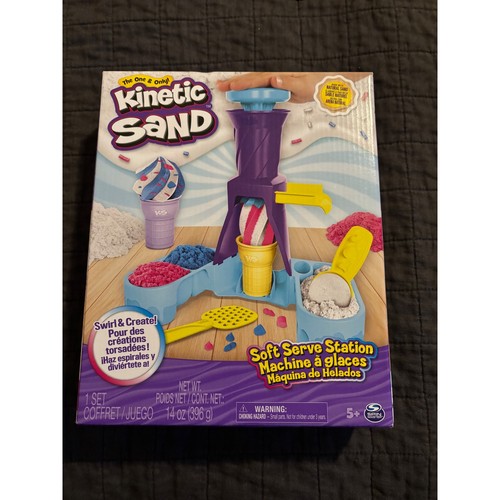 Kinetic Sand Soft Serve Station Swirl & Create Machine Playset 14 oz | eBay