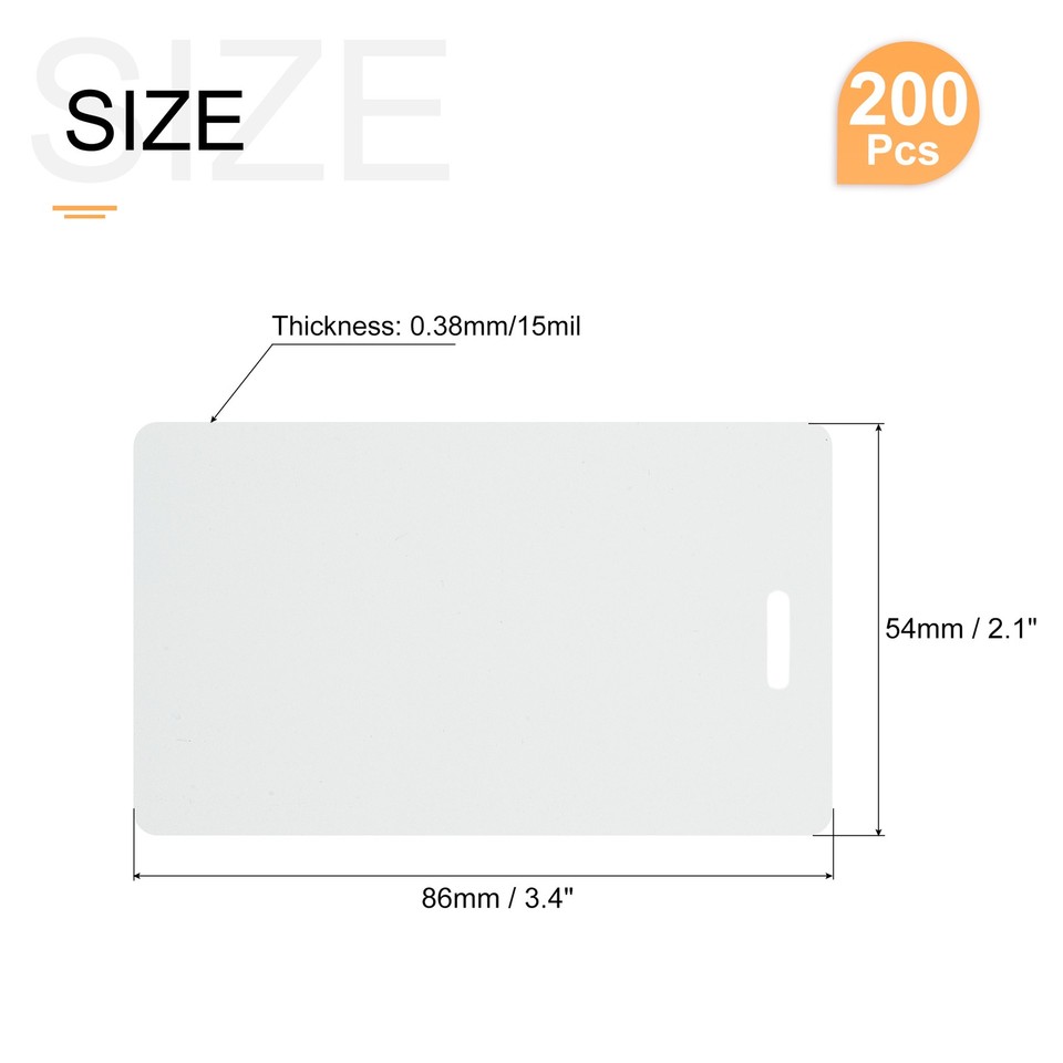 200 Pack Blank PVC Cards 15mil ID Cards Blank Plastic Cards for ID ...