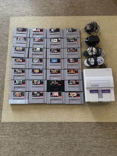 super nintendo console lot bundle W/28 Games | eBay