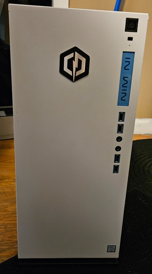 Cyberpower White PC Case - Glass swing door - PSU Included (600w ...