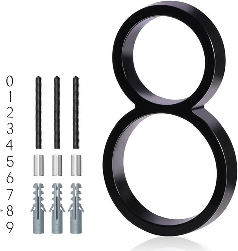 5 Inch House Numbers for Outside, Metal Address Number 8 - Modern ...