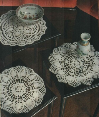 3 LACY ELEGANCE DOILIES HOME DECOR CROCHET PATTERN INSTRUCTIONS | eBay