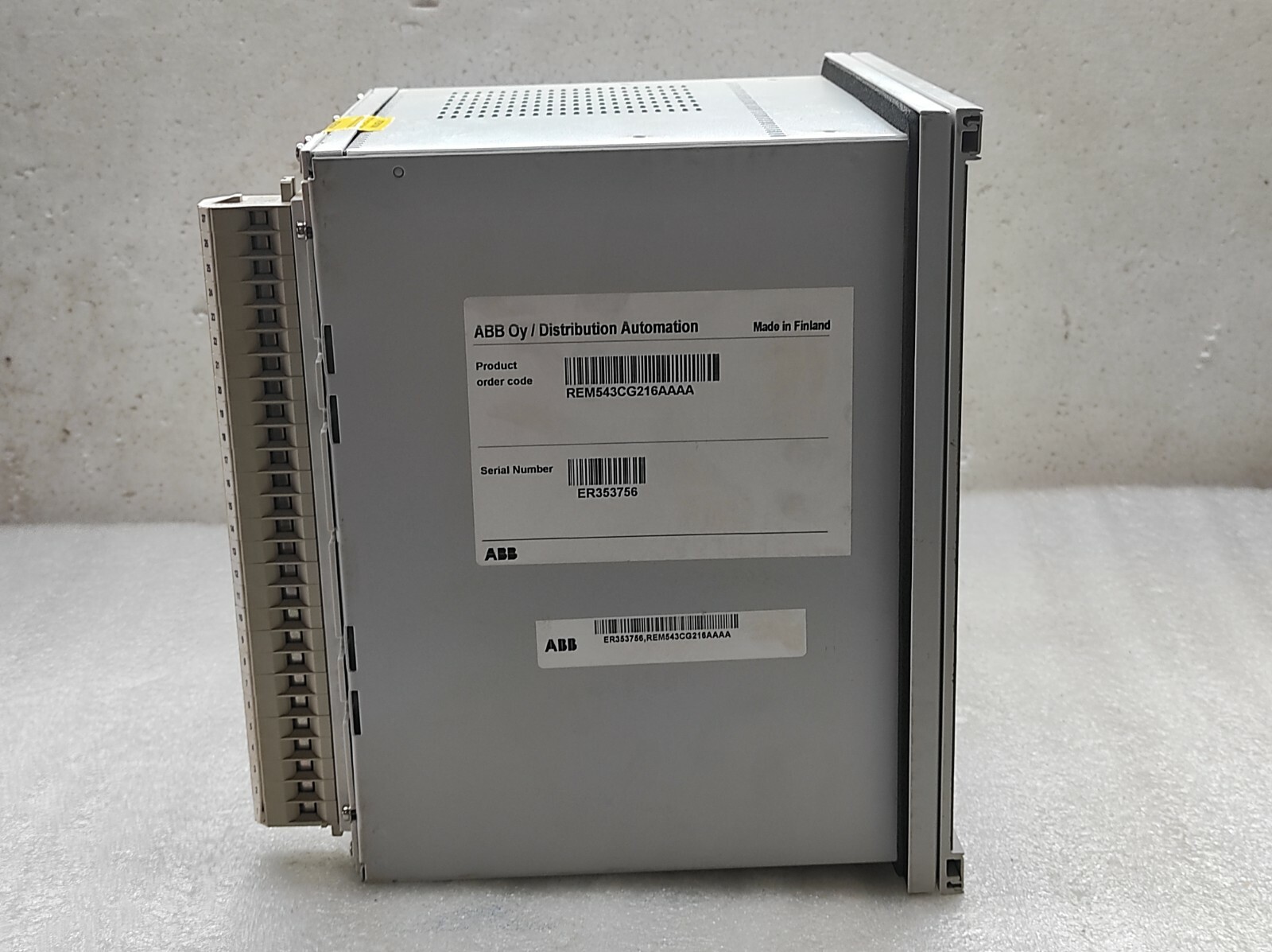 ABB REM543 Machine Protection Terminal REM543CG216AAAA Rev B REM 543 ...