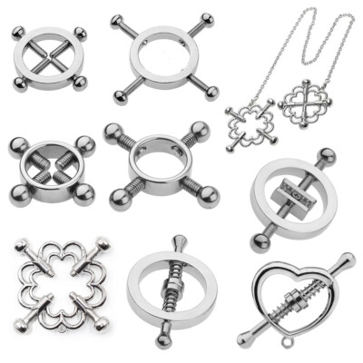 Women Adjustable Nipple Clamps Clips Torture Bondage Sex Toys Piercing ...