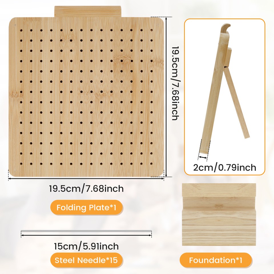 Crochet Blocking Board 15 Stainless Steel Rod Pins Granny Square ...